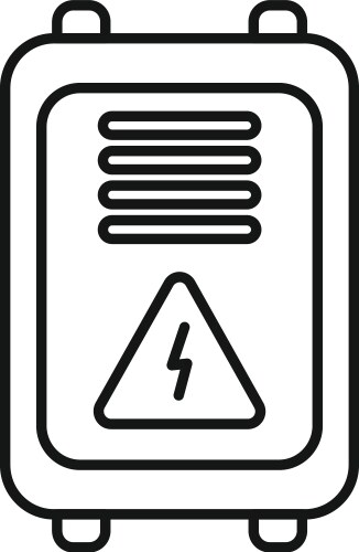 Electrical panel showing high voltage sign Vector Image