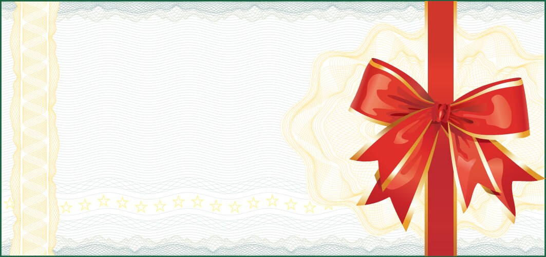 Guilloche background for gift certificate Vector Image