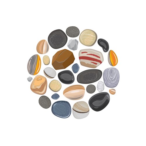 Decorative natural stone textures template top Vector Image