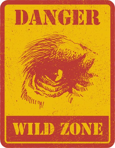 A road warning sign Royalty Free Vector Image - VectorStock