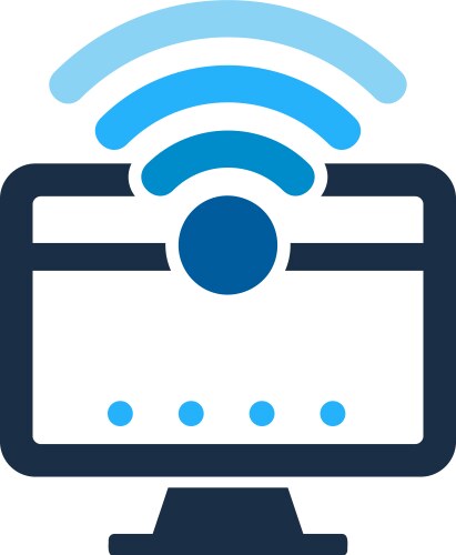 Wireless logo Royalty Free Vector Image - VectorStock