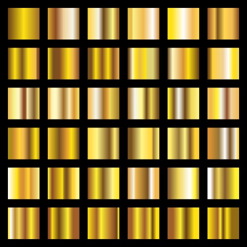 Silver and golden yellow glossy gradient gold Vector Image
