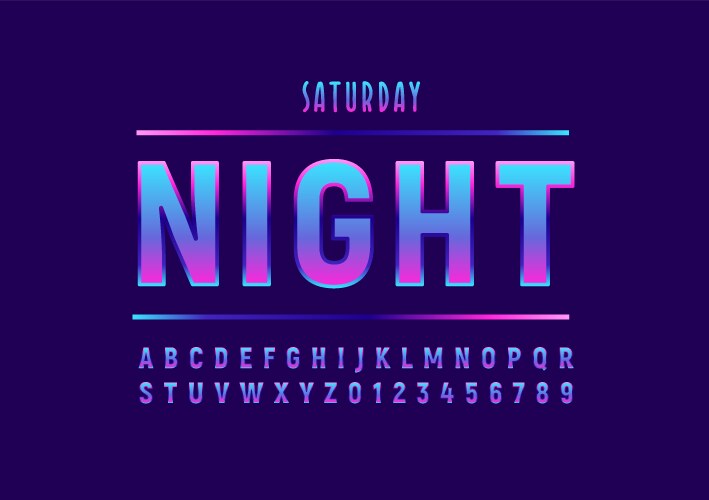 Disco Party Style Font Vector Images (over 1,200)