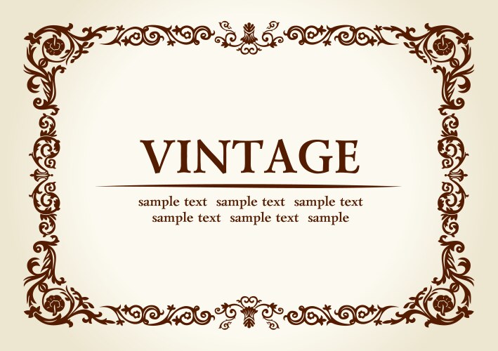 Decorative frame in vintage style Royalty Free Vector Image