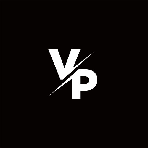 Double letter v logo Royalty Free Vector Image