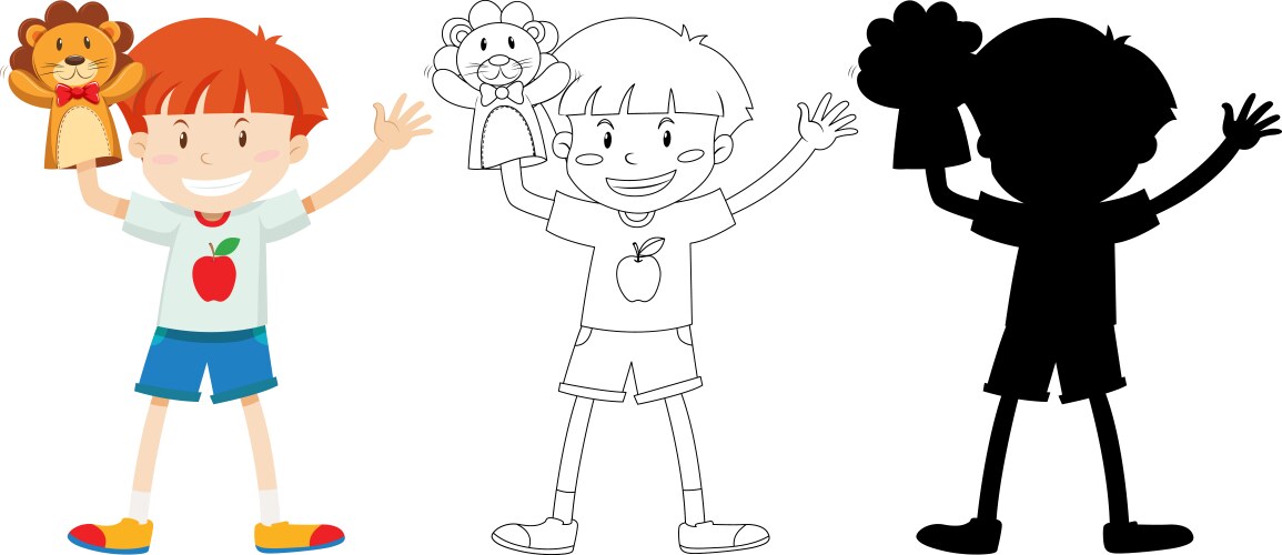 Boy outline Vector Images & Graphics for Commercial Use | VectorStock