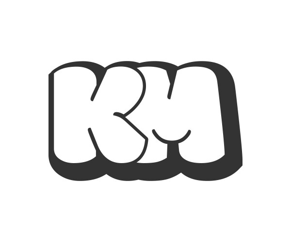 Nm logo bubble comic lettering rounded Royalty Free Vector