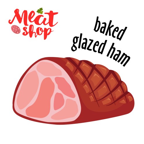 Parma ham drawing hand drawn hamon meat Royalty Free Vector