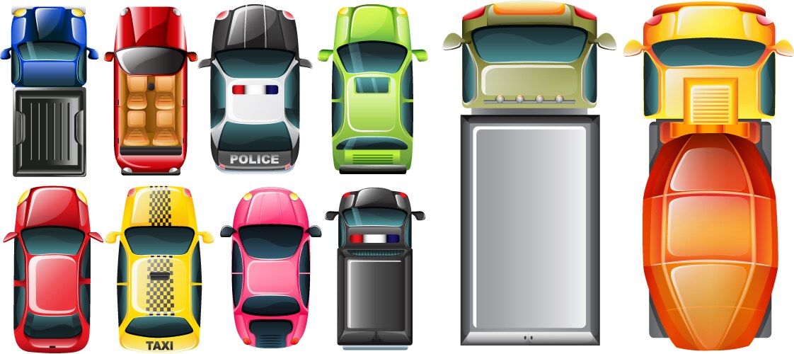 Blue Car Top View Vector Images (over 560)