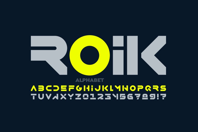 Minimal style font design Royalty Free Vector Image