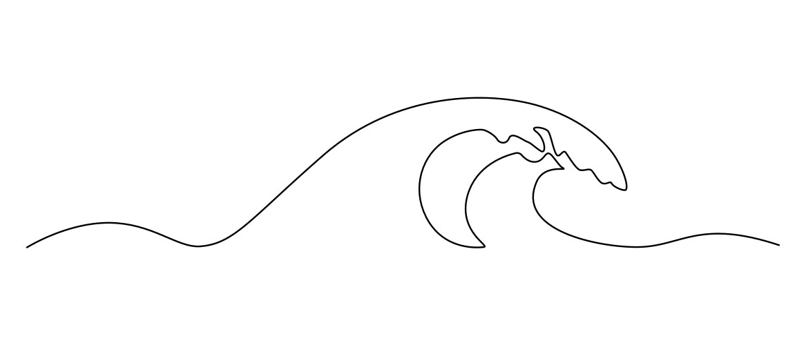 Ocean Wave Line Drawing Vector Images (over 10,000)