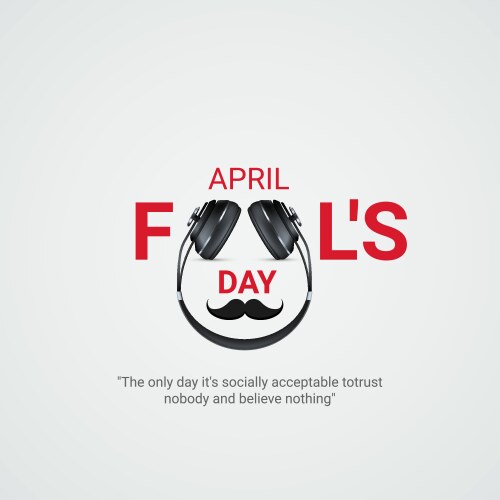 April fools day creative ads Royalty Free Vector Image