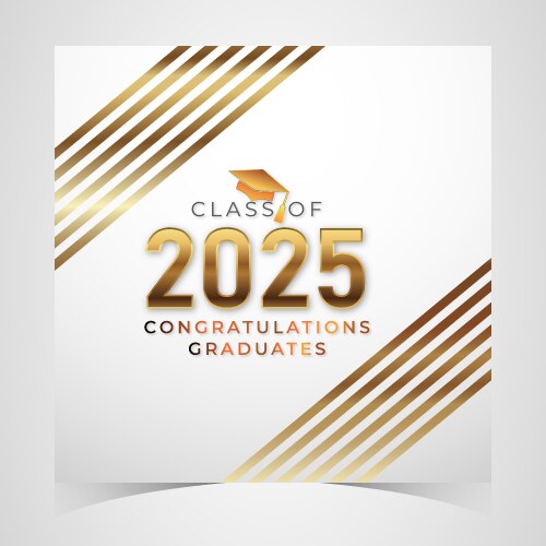Class of 2025 congratulations graduates academic Vector Image