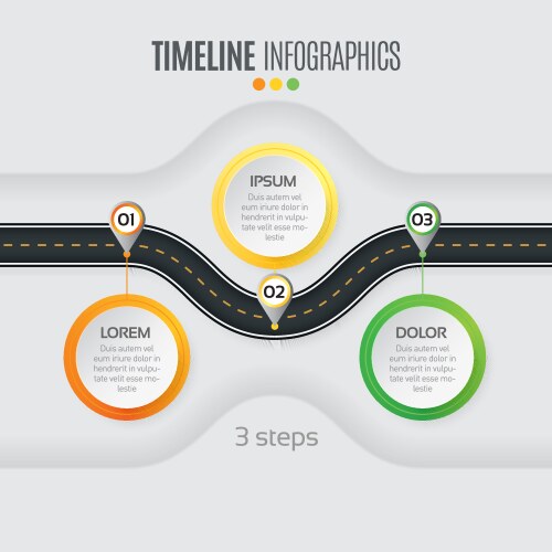 Road journey infographic trip directional map Vector Image