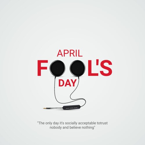 April fools day creative ads Royalty Free Vector Image