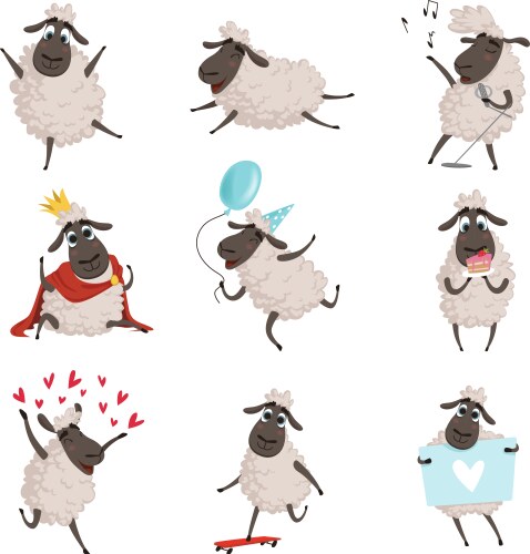 Sheep cartoon Royalty Free Vector Image - VectorStock