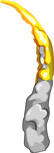 Propulsion rocket fire trail cartoon Royalty Free Vector