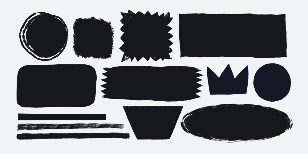 Rectangle shape with rough torn edges grunge Vector Image