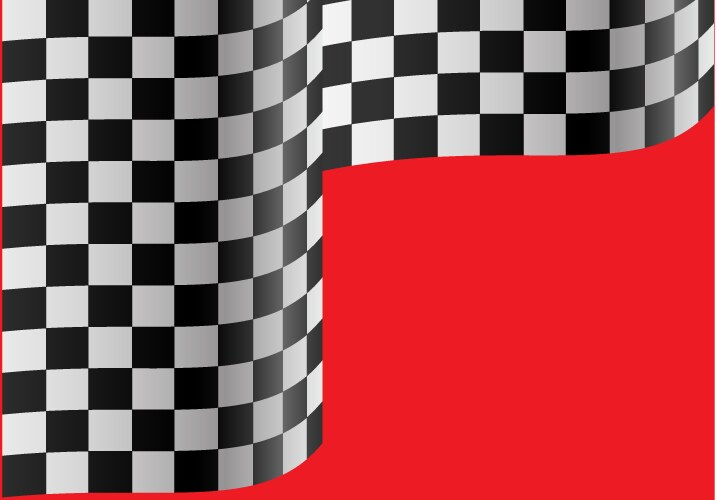 Waving Checkered Flag with Red Vector Images (over 510)