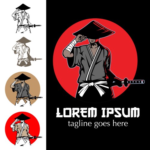 Ninja esport insignia Royalty Free Vector Image