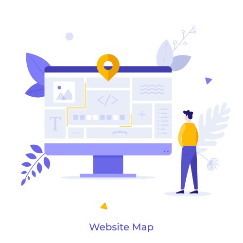 Computer vision concept modern flat design Vector Image