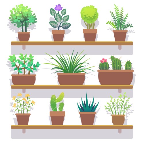 Watercolor aesthetic room decor and indoor Vector Image