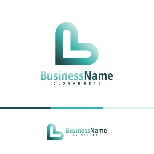 Letter l logo design creative initial Royalty Free Vector