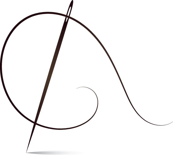 Needle thread logo Royalty Free Vector Image - VectorStock