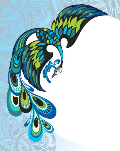 Beautiful peacock Royalty Free Vector Image - VectorStock