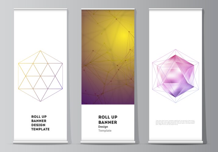 Layout roll up banner stands Royalty Free Vector Image