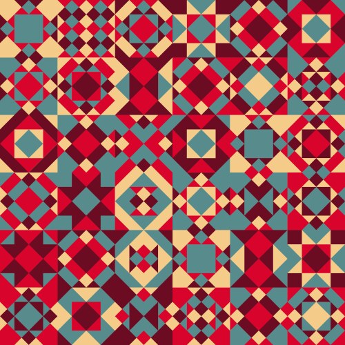 Patchwork textile pattern seamless quilting Vector Image