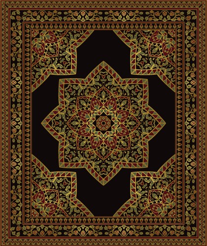 Oriental carpet with pomegranate Royalty Free Vector Image