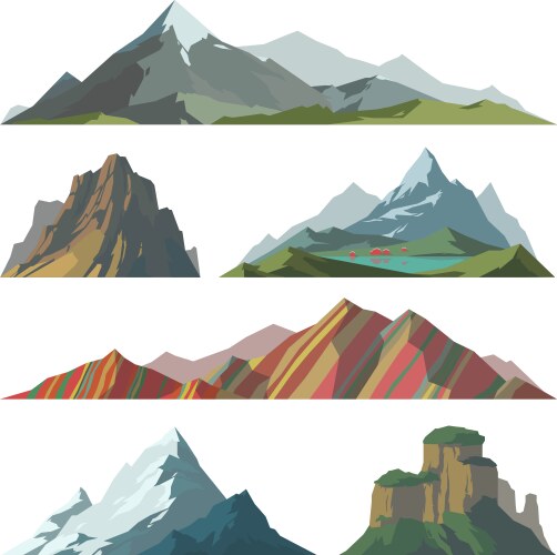 Mountain isolated Royalty Free Vector Image - VectorStock