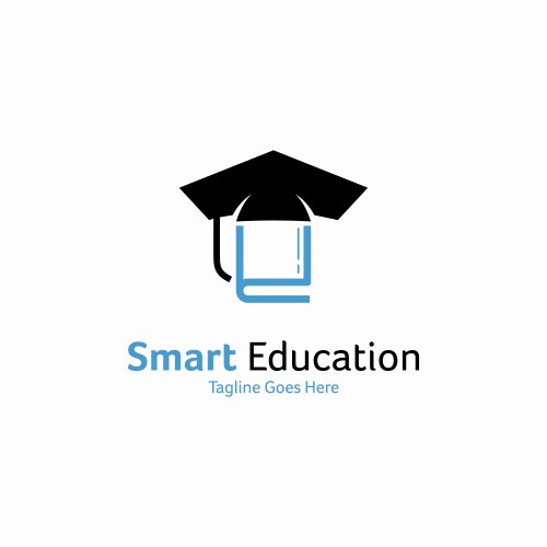 Smart education logo design concept academy Vector Image