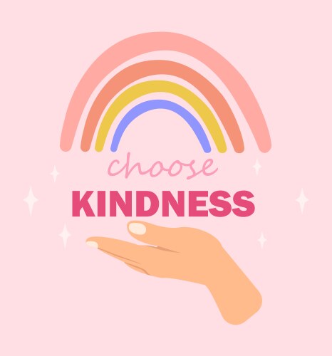 Choose kindness hand drawn calligraphy Royalty Free Vector