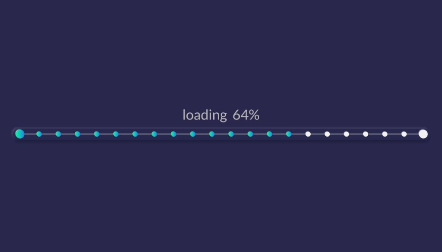 Progress load bar indicator of status download Vector Image