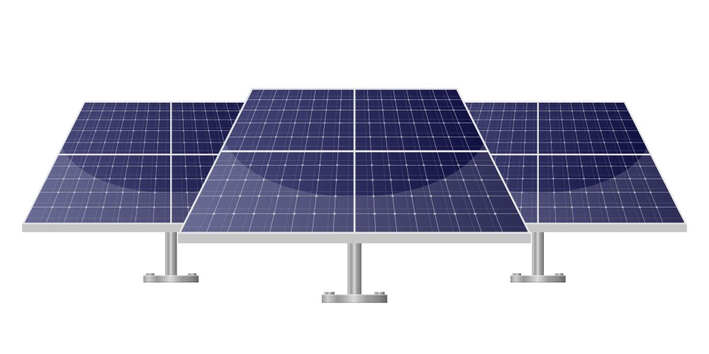 Solar panels realistic 3d set Royalty Free Vector Image