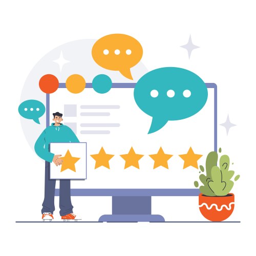 Customer feedback consumer reviews public Vector Image