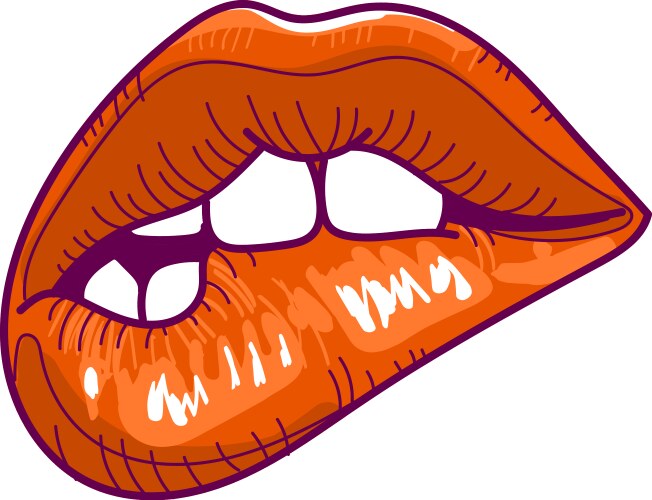 Lip Bite Vector Images (over 2,900)
