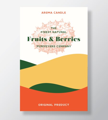 Aroma candle label design templates set scented Vector Image