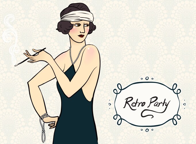 Flapper times Royalty Free Vector Image - VectorStock