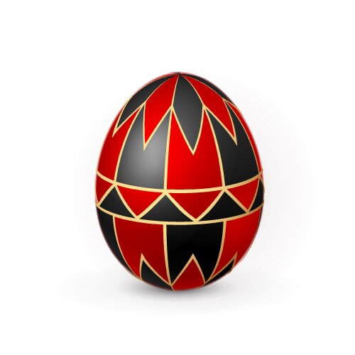 Color easter egg on white background red Vector Image