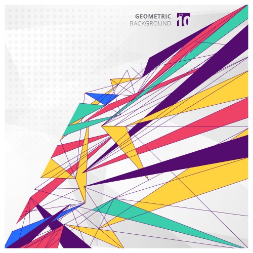 Abstract red geometric triangles pattern on white Vector Image