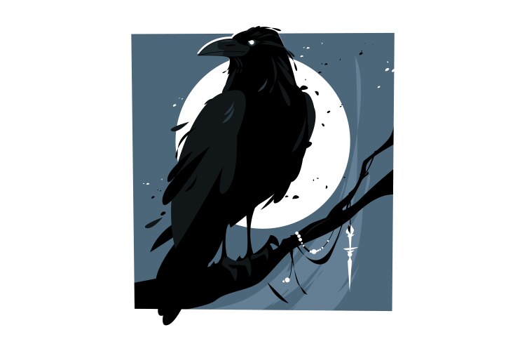 Moon Raven Vector Images (over 850)