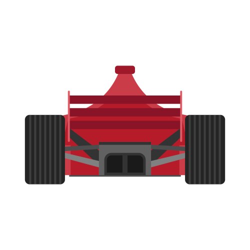 Formula 1 red racing car side view icon Royalty Free Vector