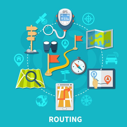 Navigation compass neon sign Royalty Free Vector Image