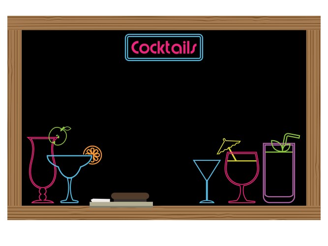 Cocktail summer party design menu background Vector Image