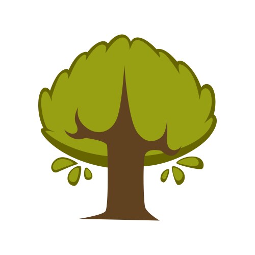 Cartoon tree Royalty Free Vector Image - VectorStock