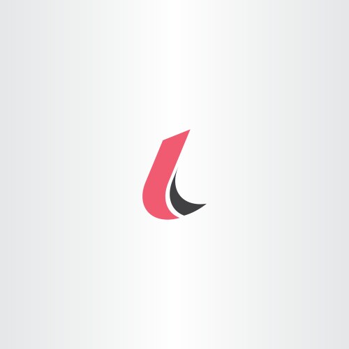 Letter l red logo font design – Royalty-Free Vector | VectorStock