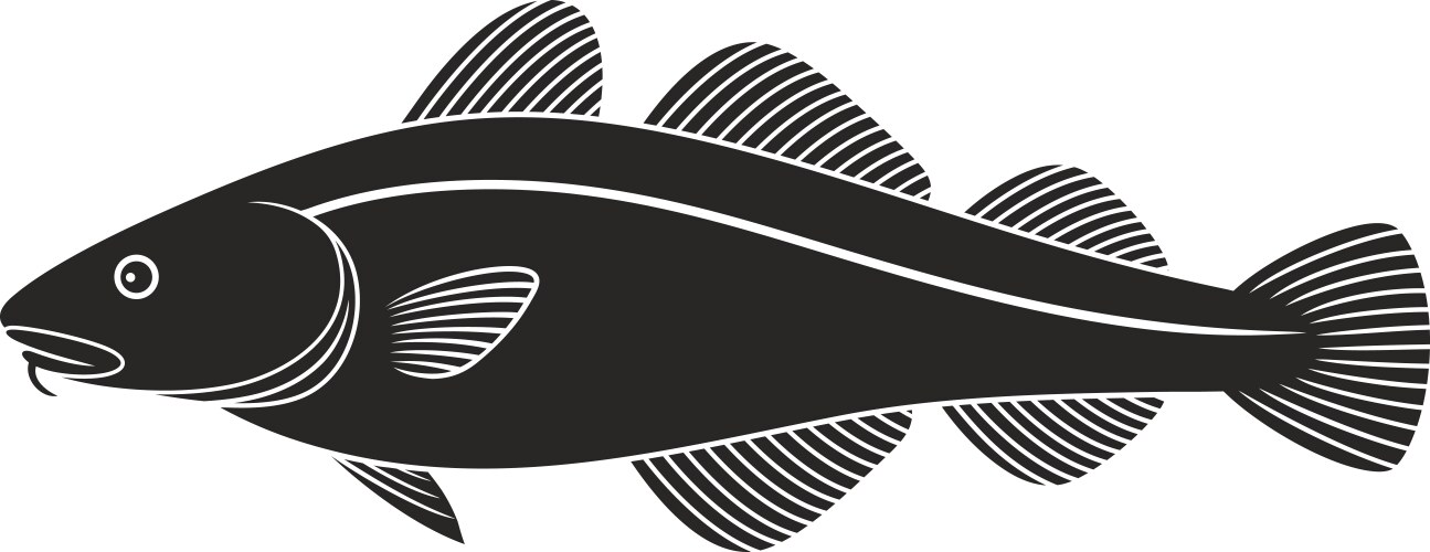 Atlantic cod - american fishes logo fish Vector Image